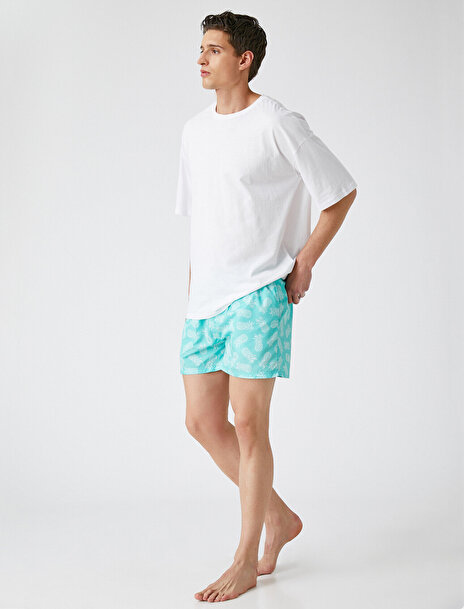 Koton Erkek Desenli Deniz Şortu