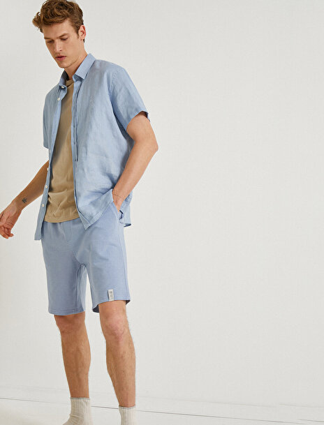 Koton Erkek Cepli Şort Pamuklu Paça Ucu Etiketli