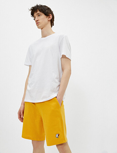 Koton Erkek Islemeli Sort Pamuklu Belden Baglamali Cepli Koton Erkek Islemeli Sort Pamuklu Belden Baglamali Cepli