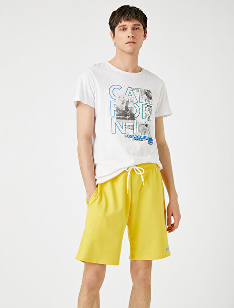 Koton Erkek Basic Şort Cepli Pamuklu Belden Bağlamalı