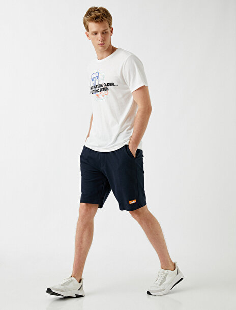 Koton Erkek Logolu Spor Bermuda Şort