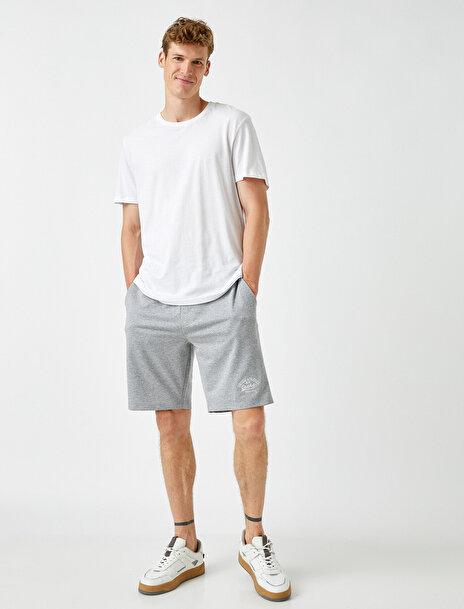 Koton Erkek Bağcıklı Şort Logolu Koton Erkek Bağcıklı Şort Logolu