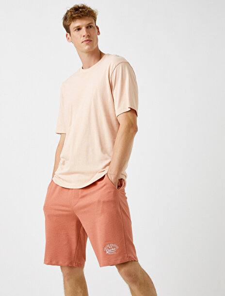 Koton Erkek Bağcıklı Şort Logolu