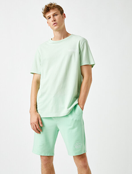 Koton Erkek Bağcıklı Şort Logolu