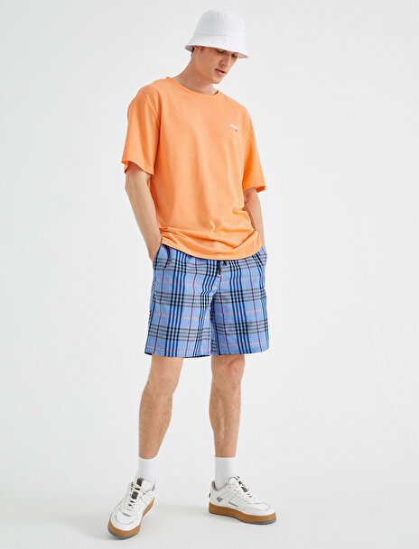 Koton Erkek Ekose Bermuda Şort