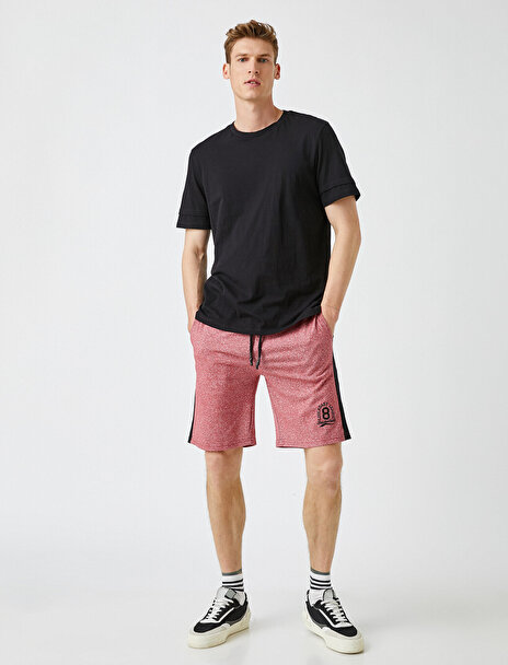 Koton Erkek Baskılı Şort Renk Bloklu Pamuklu