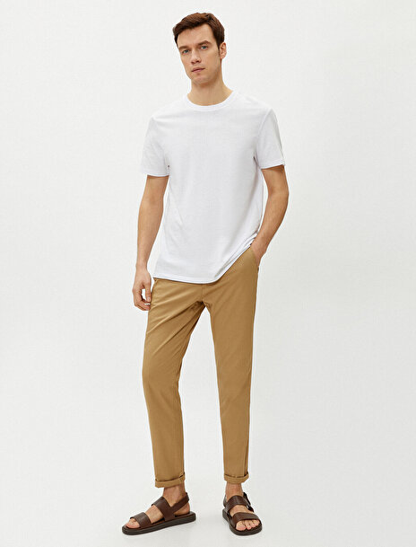 Koton Erkek Slim Fit Pantolon Cepli Pamuklu