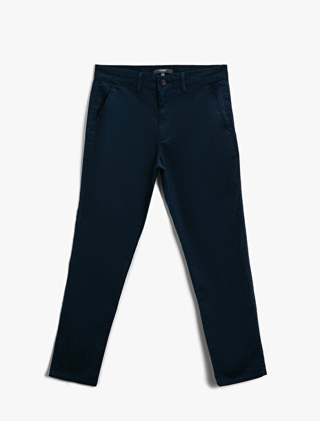 Koton Erkek Slim Fit Pantolon Cepli Pamuklu