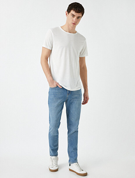 Koton Erkek Tapered Fit Kot Pantolon - Joe Jean