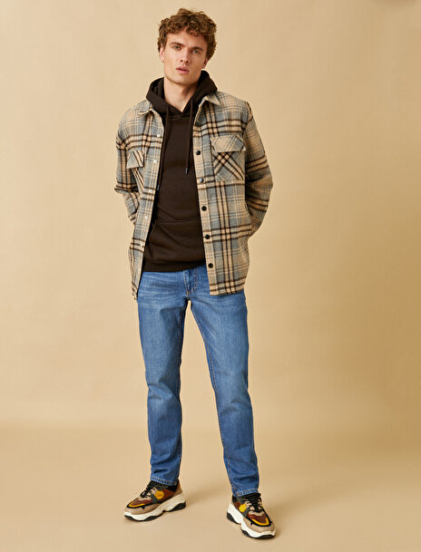 Koton Erkek Straight Fit Kot Pantolon - Mark Jean