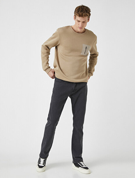 Koton Erkek Straight Fit Kot Pantolon - Mark Jean