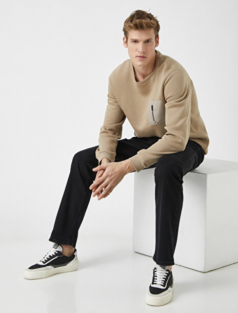 Koton Erkek Straight Fit Kot Pantolon - Mark Jean