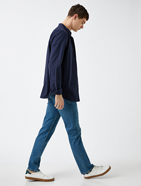 Koton Erkek Straight Fit Kot Pantolon - Mark Jean