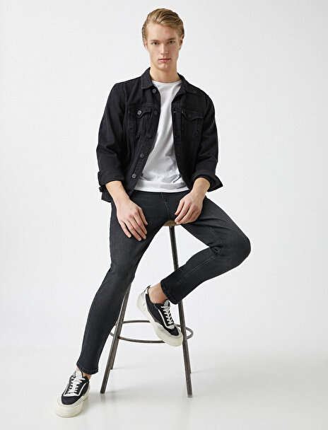 Koton Erkek Tapered Fit Kot Pantolon - Joe Jean