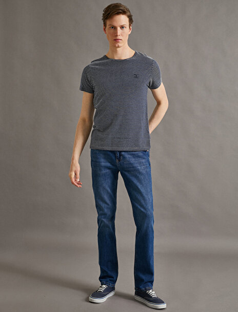 Koton Erkek Straight Fit Kot Pantolon - Mark Jean