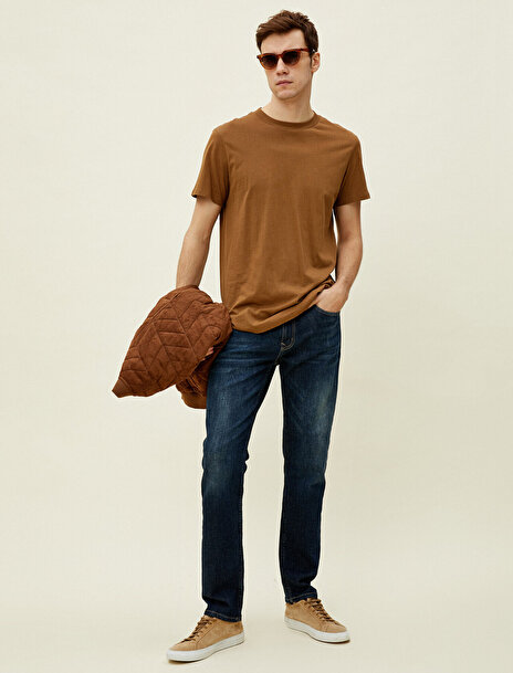 Koton Erkek Straight Fit Kot Pantolon - Mark Jean
