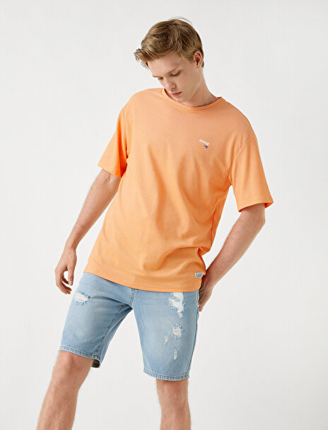 Koton Erkek Eskitilmiş Kot Şort