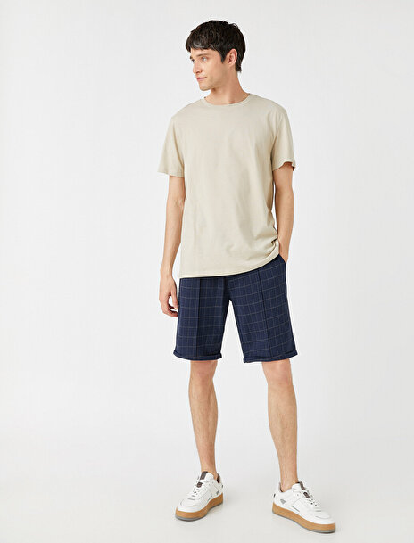 Koton Erkek Kareli Şort Pamuklu