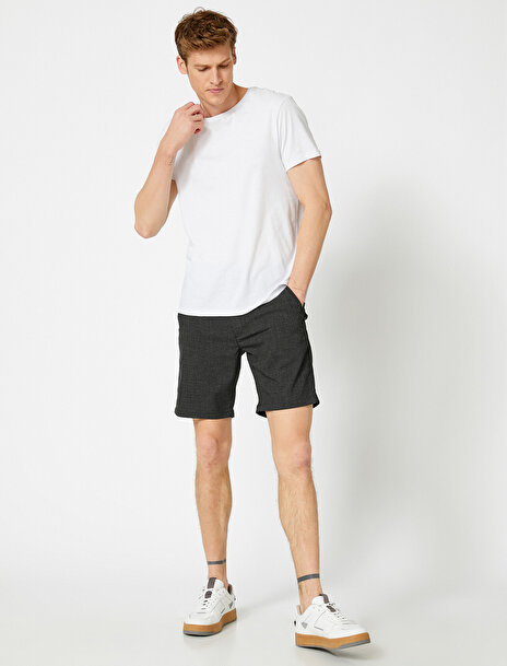 Koton Erkek Cepli Şort Poplin Kumaş Koton Erkek Cepli Şort Poplin Kumaş