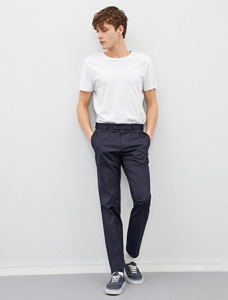 Koton Erkek Slim Fit Pantolon Cepli Pamuklu