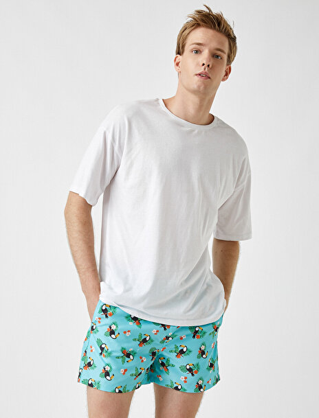 Koton Erkek Desenli Mayo Yüzme Şortu