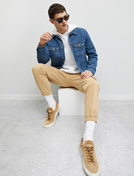 Koton Erkek Jean Ceket Cepli
