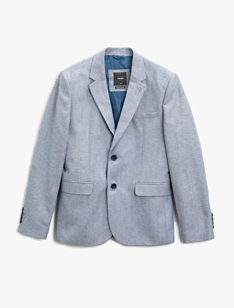 Koton Erkek Poplin Kumaştan Pamuklu Blazer Ceket