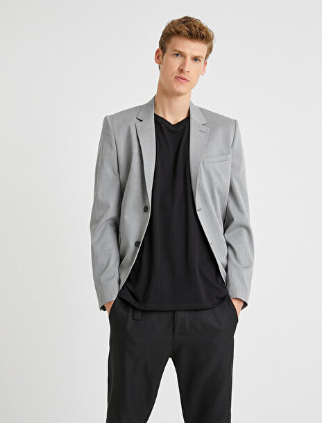 Koton Erkek Blazer Ceket Cep Detaylı