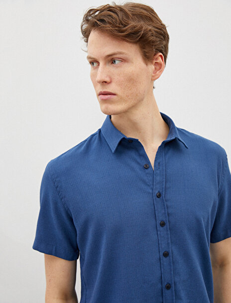 Koton Erkek Kısa Kollu Gömlek Klasik Yaka Regular Fit