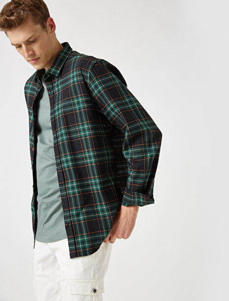 Koton Erkek Pamuklu Kareli Klasik Yaka Uzun Kollu Gömlek Koton Erkek Pamuklu Kareli Klasik Yaka Uzun Kollu Gömlek