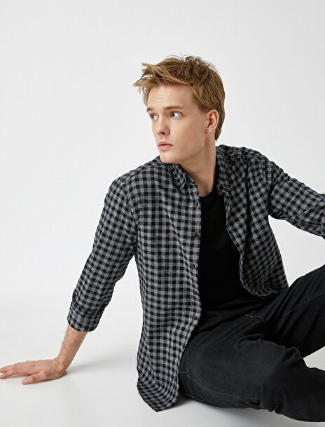 Koton Erkek Kareli Gömlek Pamuklu