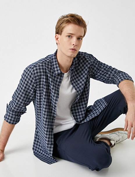 Koton Erkek Kareli Gömlek Pamuklu