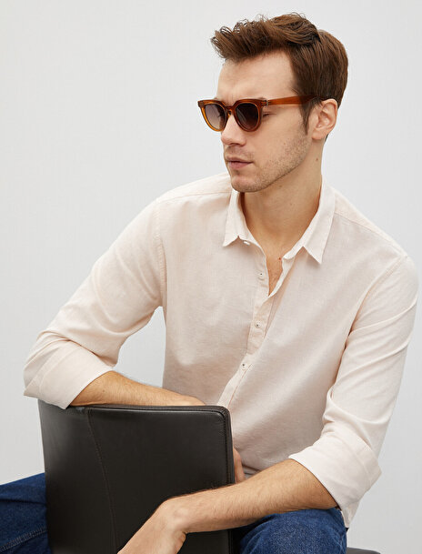 Koton Erkek Klasik Yaka Pamuklu Uzun Kollu Gömlek