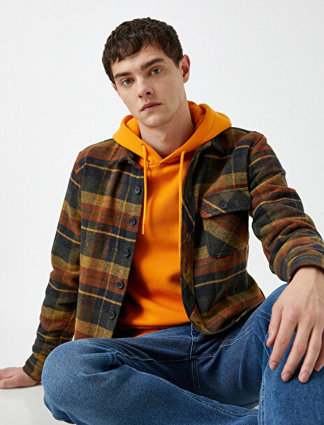 Koton Erkek Ekose Cepli Pamuklu Uzun Kollu Gömlek