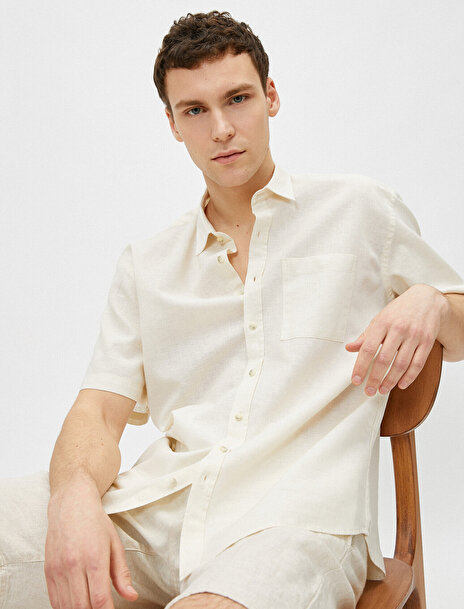 Koton Erkek Kısa Kollu Gömlek Klasik Yaka Regular Fit