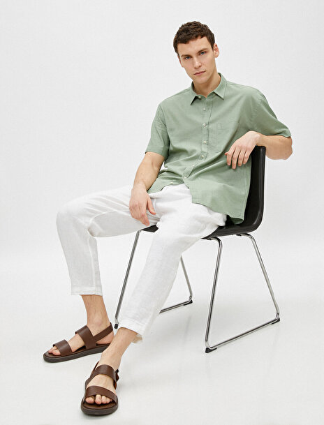 Koton Erkek Kısa Kollu Gömlek Klasik Yaka Regular Fit