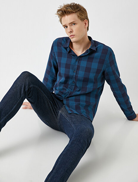 Koton Erkek Kareli Gömlek Pamuklu