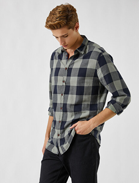 Koton Erkek Kareli Gömlek Pamuklu