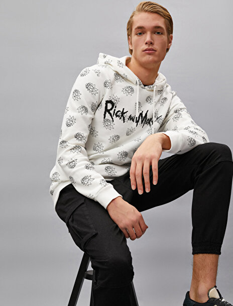 Koton Erkek Rick & Morty Lisanslı Baskılı Uzun Kollu Kapüşonlu Sweatshirt Koton Erkek Rick & Morty Lisanslı Baskılı Uzun Kollu Kapüşonlu Sweatshirt