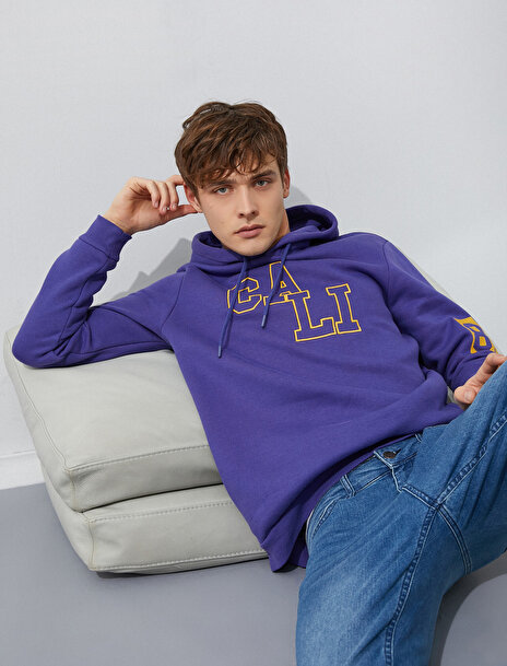 Koton Erkek Baskılı Pamuk Kapüşonlu Sweatshirt Koton Erkek Baskılı Pamuk Kapüşonlu Sweatshirt