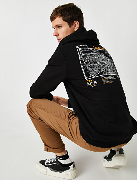 Koton Erkek Respect Life - Yaşama Saygı - Baskılı Kapüşonlu Uzun Kollu Sweatshirt Koton Erkek Respect Life - Yaşama Saygı - Baskılı Kapüşonlu Uzun Kollu Sweatshirt