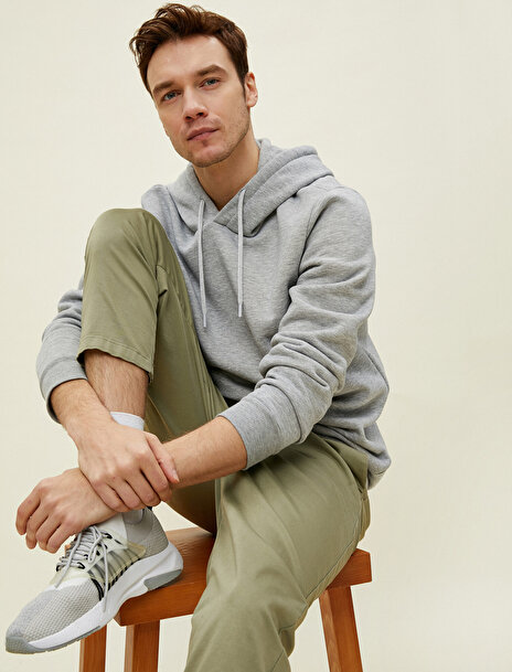 Koton Erkek Pamuklu Kapüşonlu Uzun Kollu Basic Sweatshirt Koton Erkek Pamuklu Kapüşonlu Uzun Kollu Basic Sweatshirt
