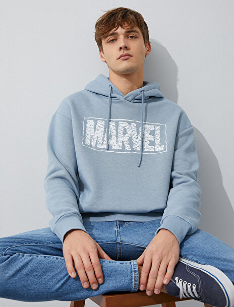 Koton Erkek Marvel Lisanslı Baskılı Kapüşonlu Pamuklu Sweatshirt Koton Erkek Marvel Lisanslı Baskılı Kapüşonlu Pamuklu Sweatshirt
