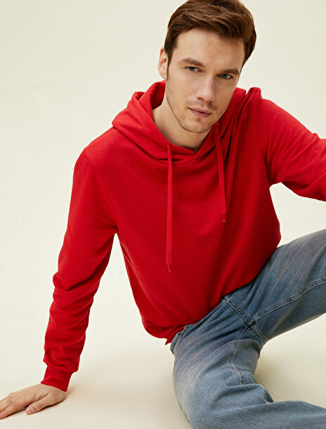 Koton Erkek Kapüsonlu Pamuklu Uzun Kollu Basic Sweatshirt Koton Erkek Kapüsonlu Pamuklu Uzun Kollu Basic Sweatshirt