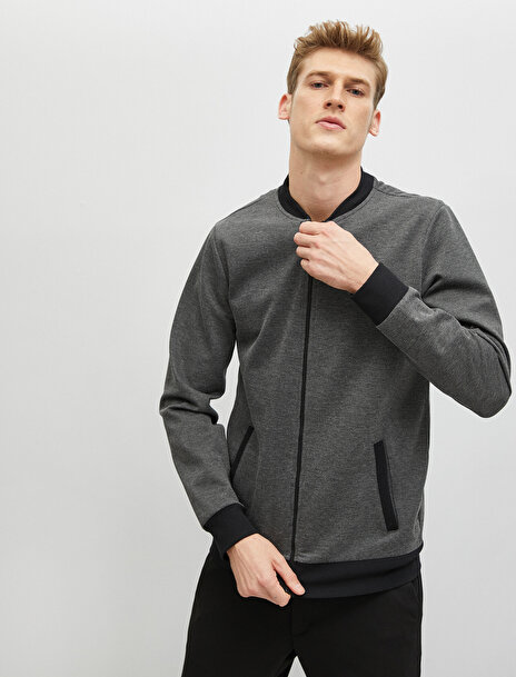 Koton Erkek Fermuarli Cepli Kolu Ribanali Kolej Yaka Slim Fit Hirka Koton Erkek Fermuarli Cepli Kolu Ribanali Kolej Yaka Slim Fit Hirka