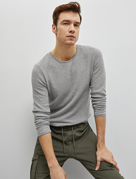 Koton Erkek Basic Pamuklu Uzun Kollu Kazak