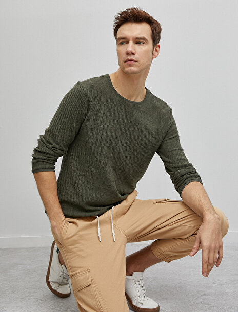 Koton Erkek Basic Pamuklu Uzun Kollu Kazak