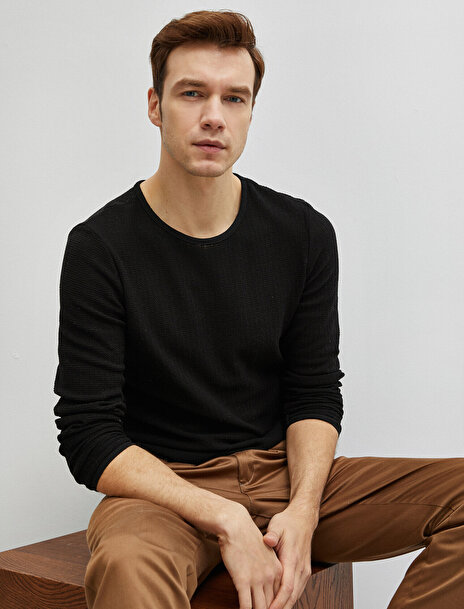 Koton Erkek Basic Pamuklu Uzun Kollu Kazak