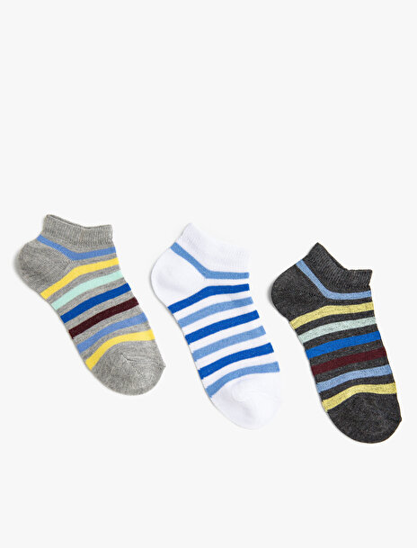 Koton Erkek Çocuk Erkek Çocuk Çizgili Çorap Seti Pamuklu
