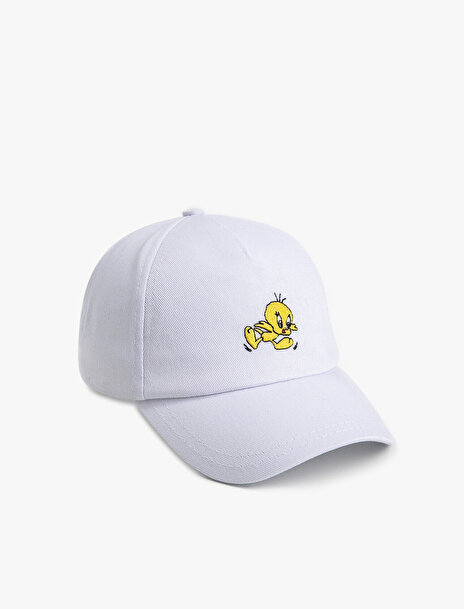 Koton Kız Çocuk Tweety Kep Şapka Lisanslı Pamuklu
